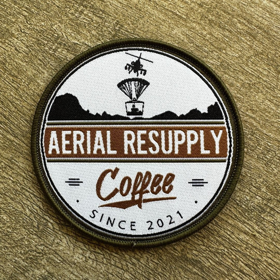 Unique Aerial Coffee 3" Embroidered Logo Iron-On Patch – Aerial Resupply Coffee