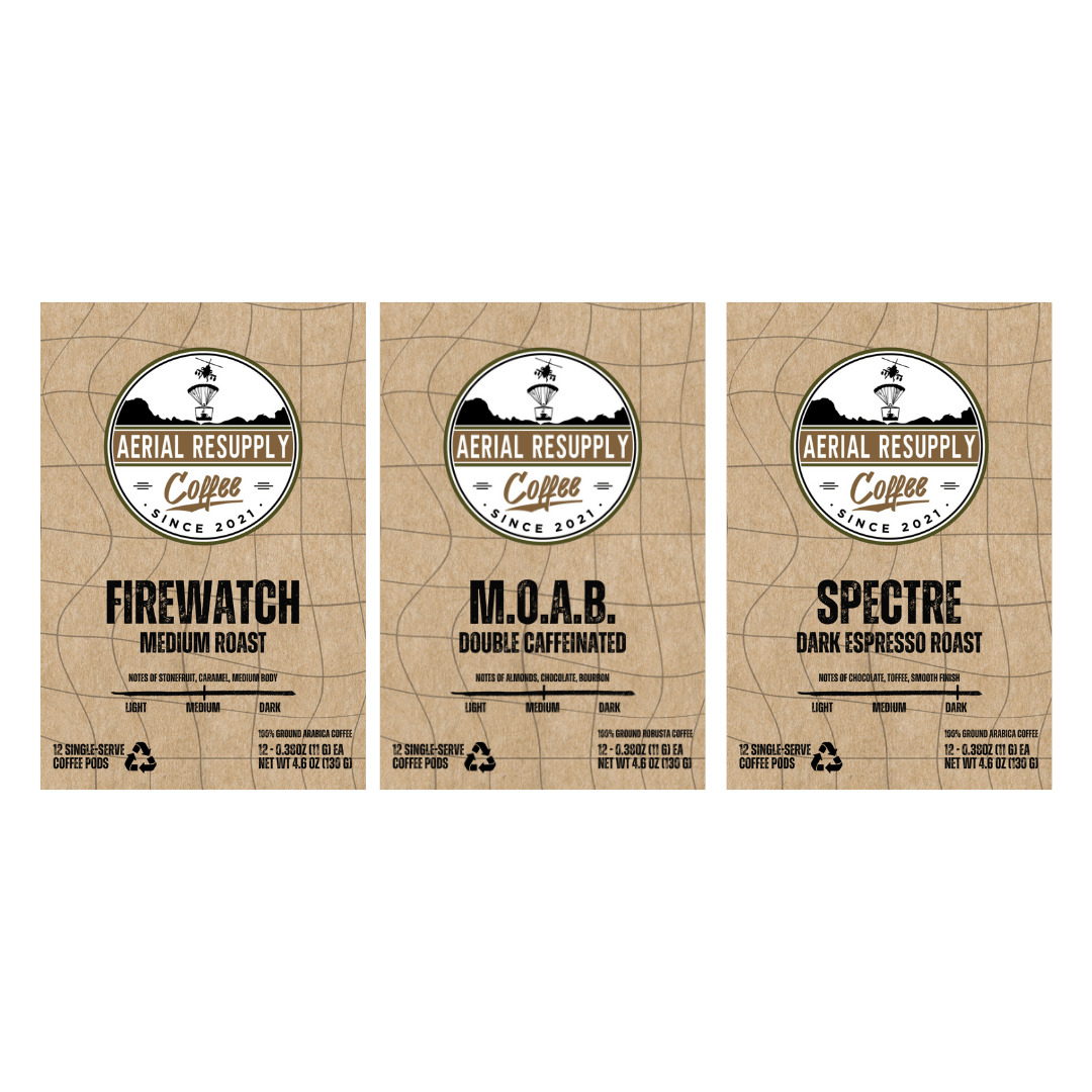 Cargo Box of Coffee Bundle | 12 Count Single Serving Pods – Aerial ...